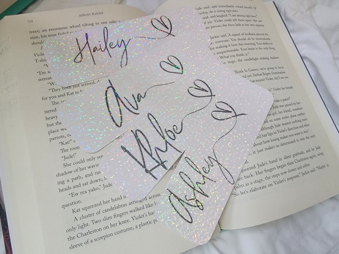 Holographic Name Bookmark Personalized Bookmark Name Bookmark Kindle ...