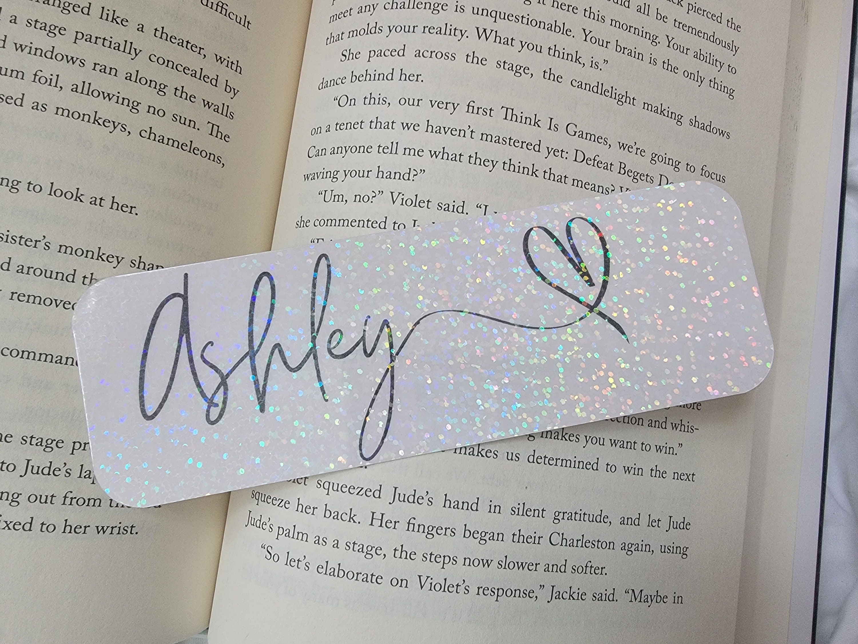 Holographic Name Bookmark Personalized Bookmark Name Bookmark Kindle ...