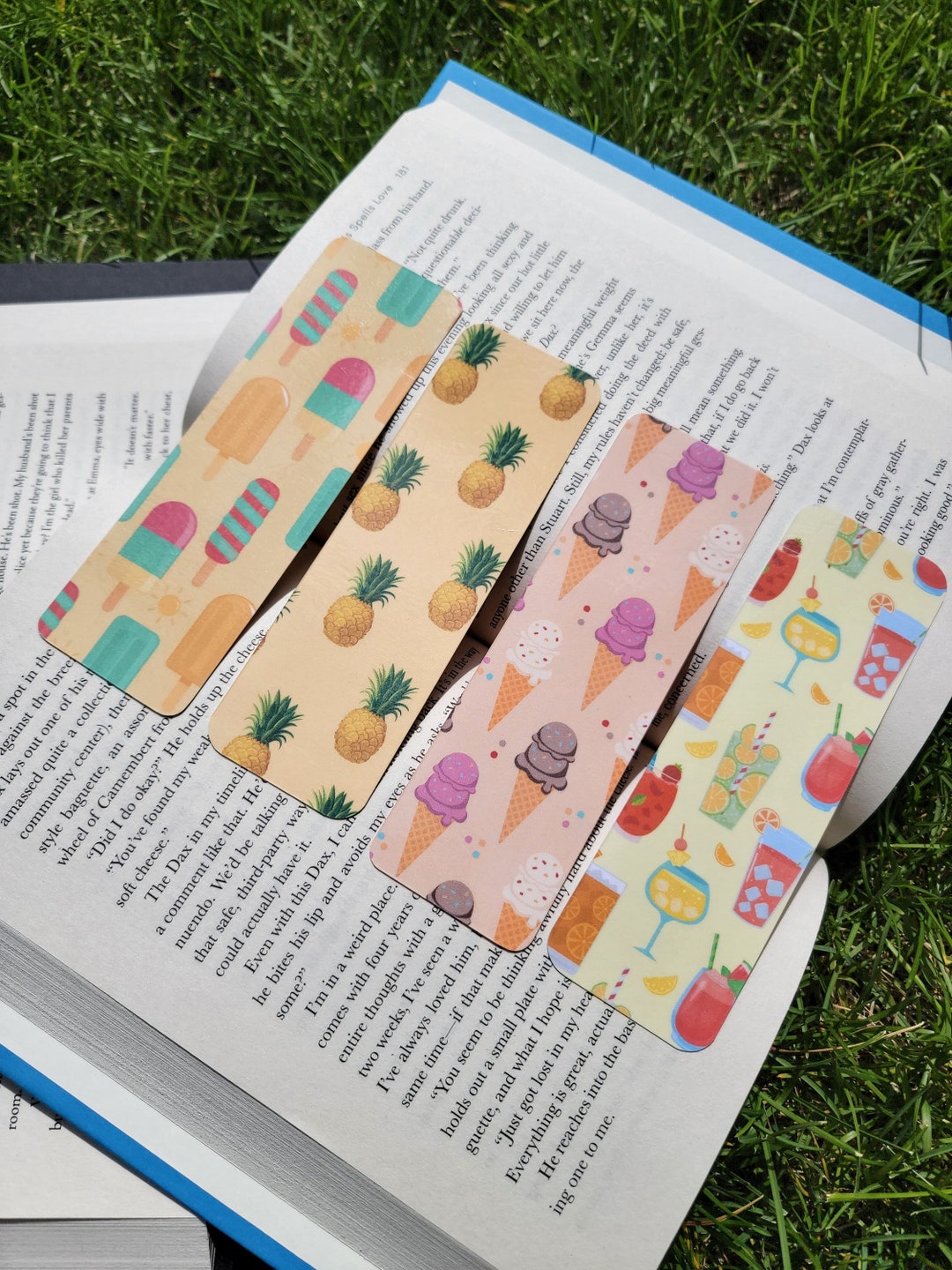 Summer Snacks Bookmarks Bookmarks for Gifts Cardstock Bookmarks ...