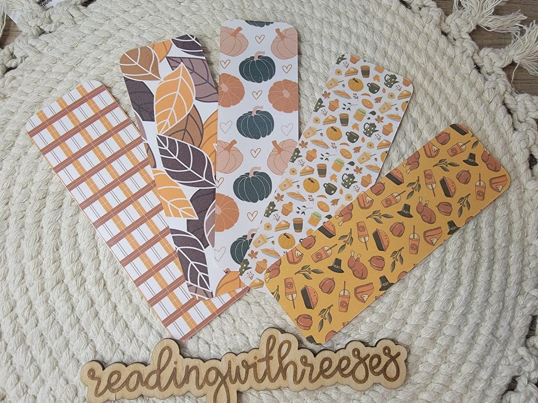 Thanksgiving Bookmarks Bookmarks for Gifts Cardstock Bookmarks Book ...