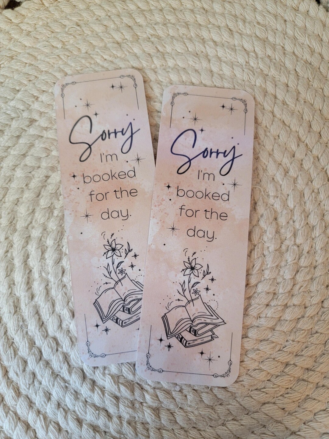 Sorry I'm Booked Bookmarks | Bookmarks for Gifts | Cardstock Bookmarks ...