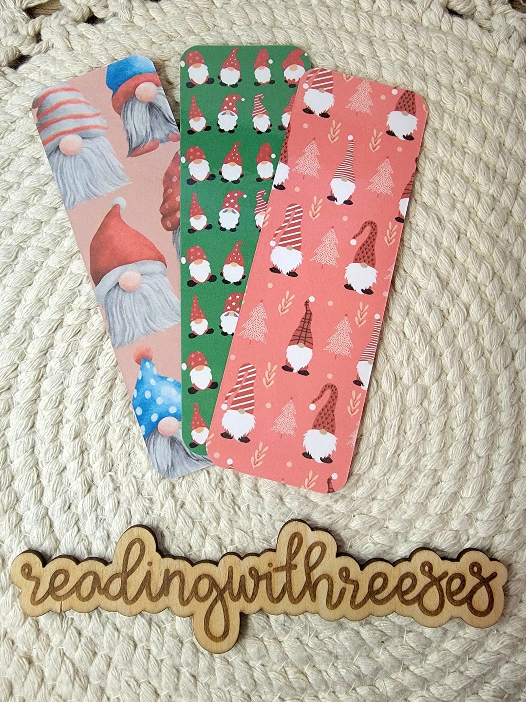 Christmas Gnomes Bookmarks | Bookmarks for Gifts | Cardstock Bookmarks ...