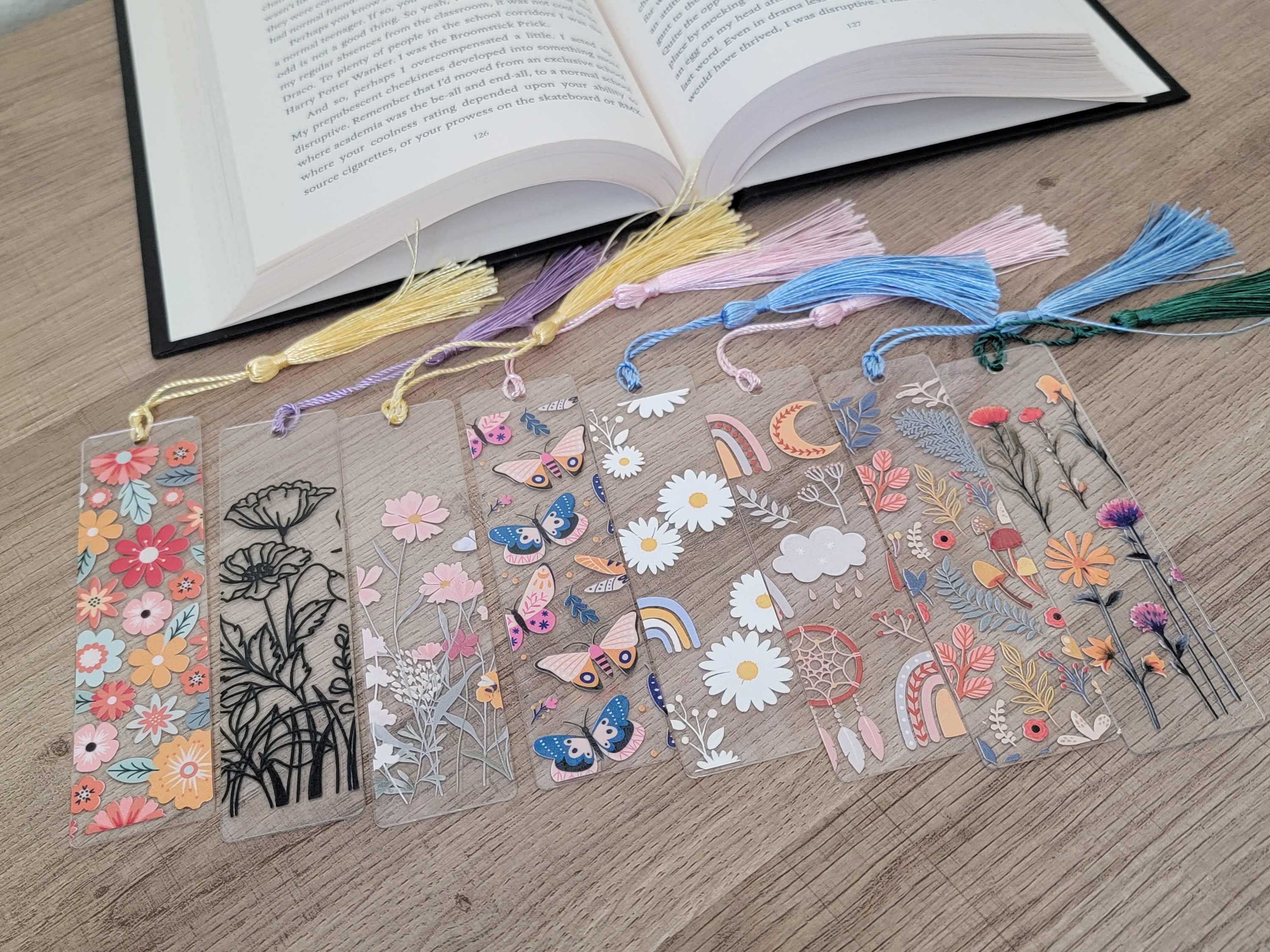 Acrylic Flower Bookmark Acrylic Bookmarks Bookmarks Flower Bookmarks ...