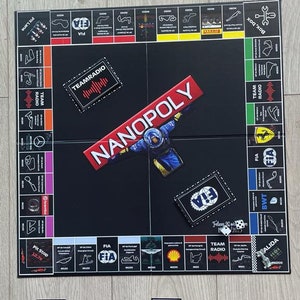 Nanopoly (formula 1 Custom Monopoly) - Printable Version - Etsy