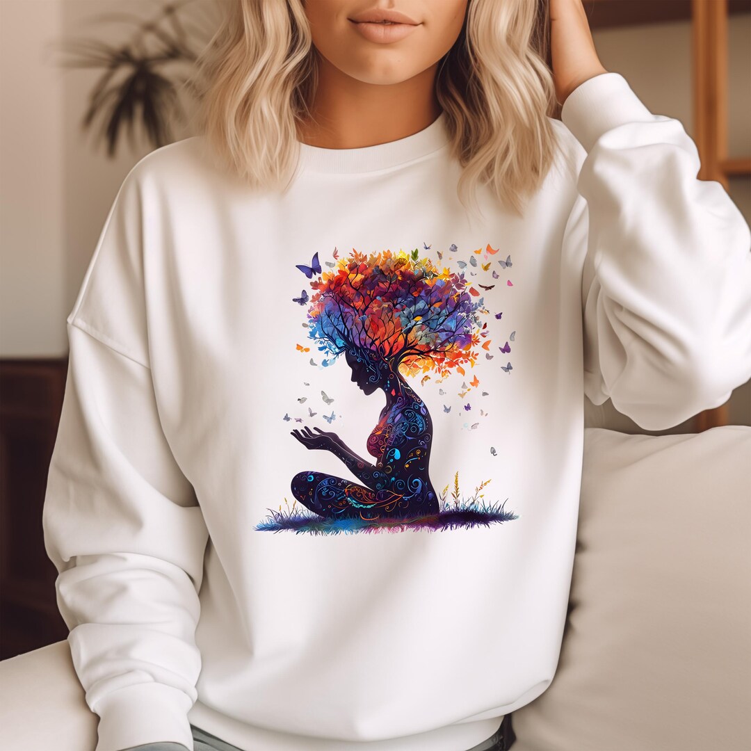 Tree of Life Woman PNG: Spiritual Art, Yoga, Meditation (digital ...