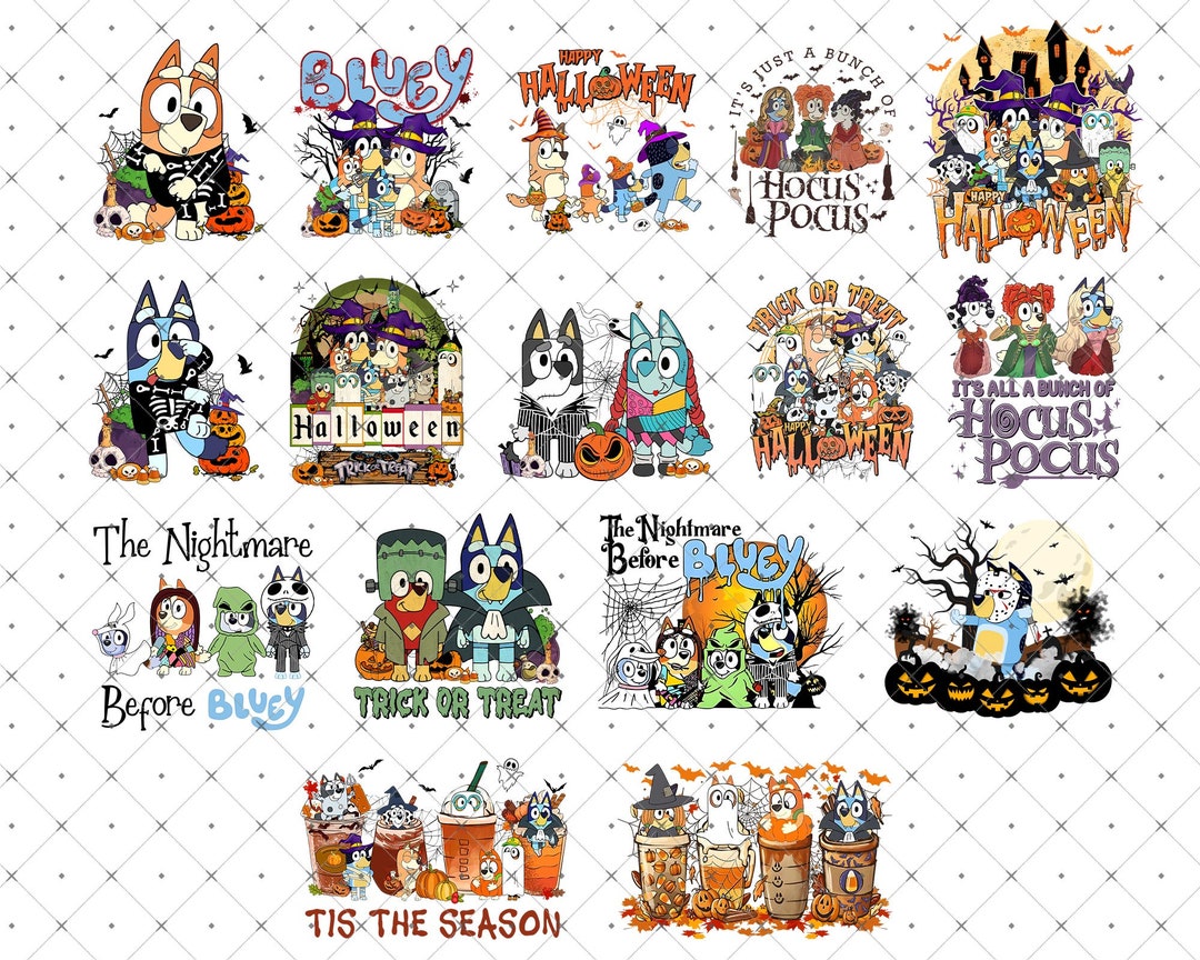 Bluey Halloween Png, Horror Character Png, Bluey Characters Png, Bluey ...