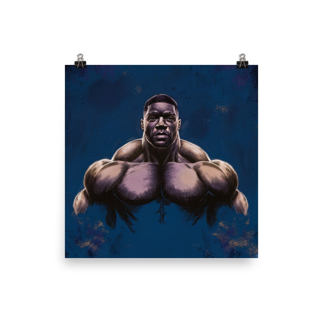 Powerful Muscle Man Art Print Fitness Motivation and Inspiration for ...