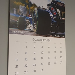 Formula 1 Calendar 2024 - Etsy