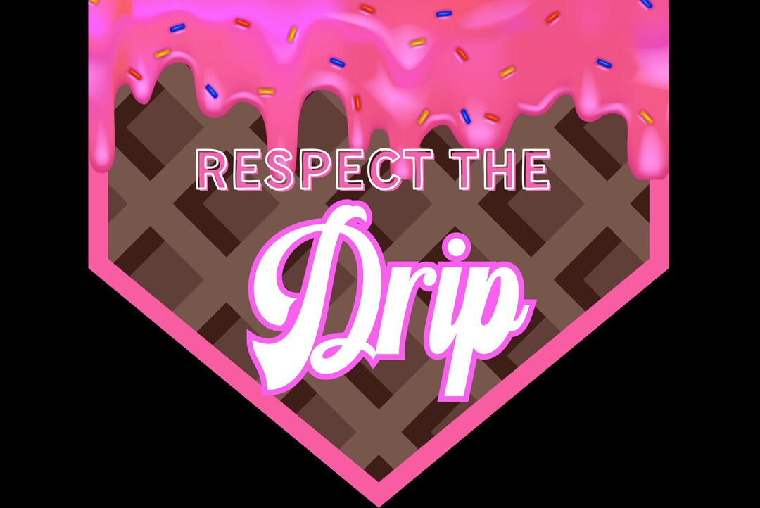 Respect the Drip - Pink, Baseball Drip - Etsy
