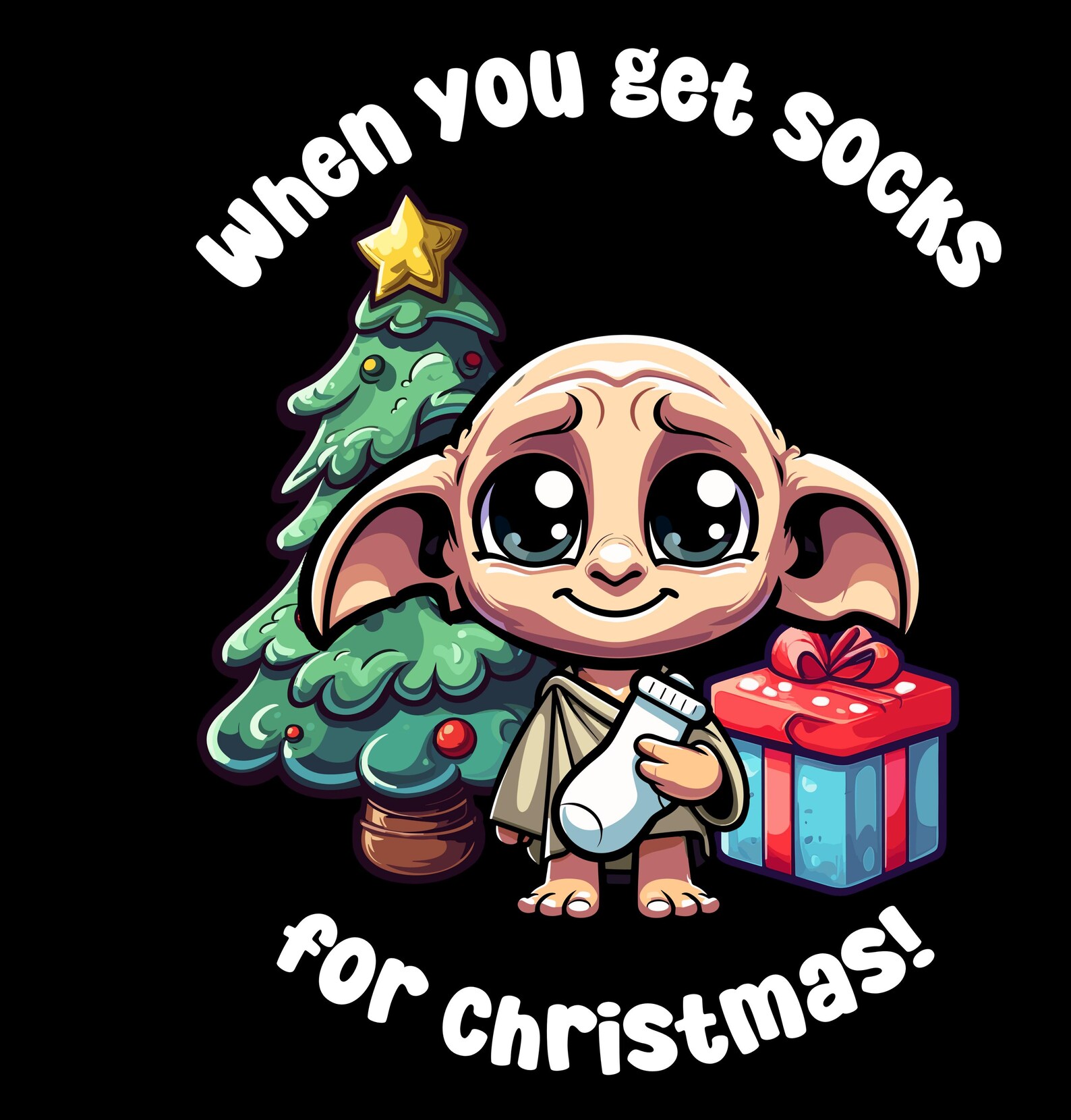 House Elf Socks for Christmas, HP, Free Elf - Etsy