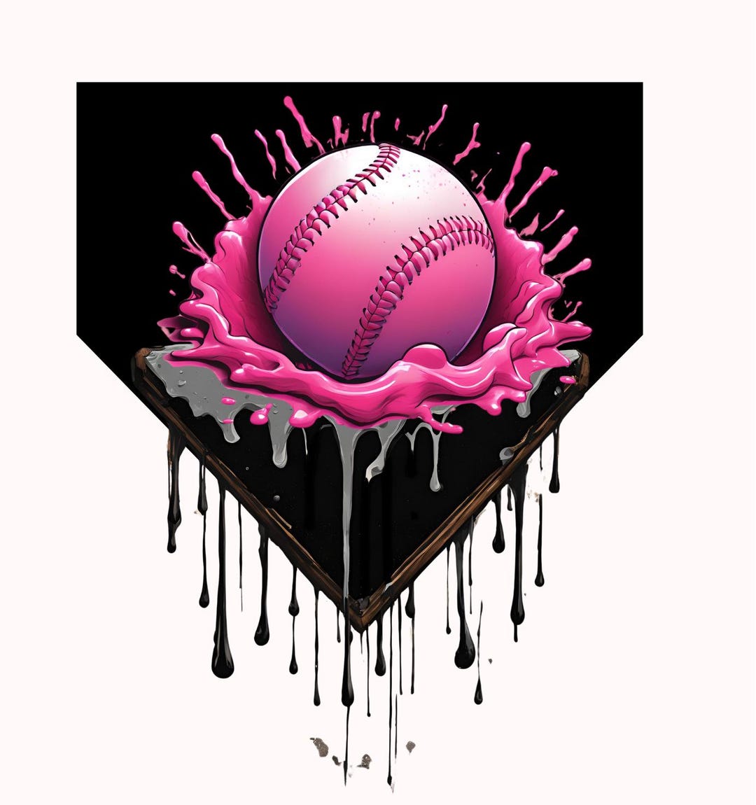 Baseball Splash & Drip, Respect the Drip - Etsy