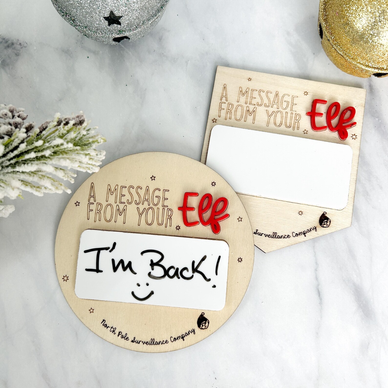 Message From Your Elf Board Dry Erase Elf Message Board Personalized ...