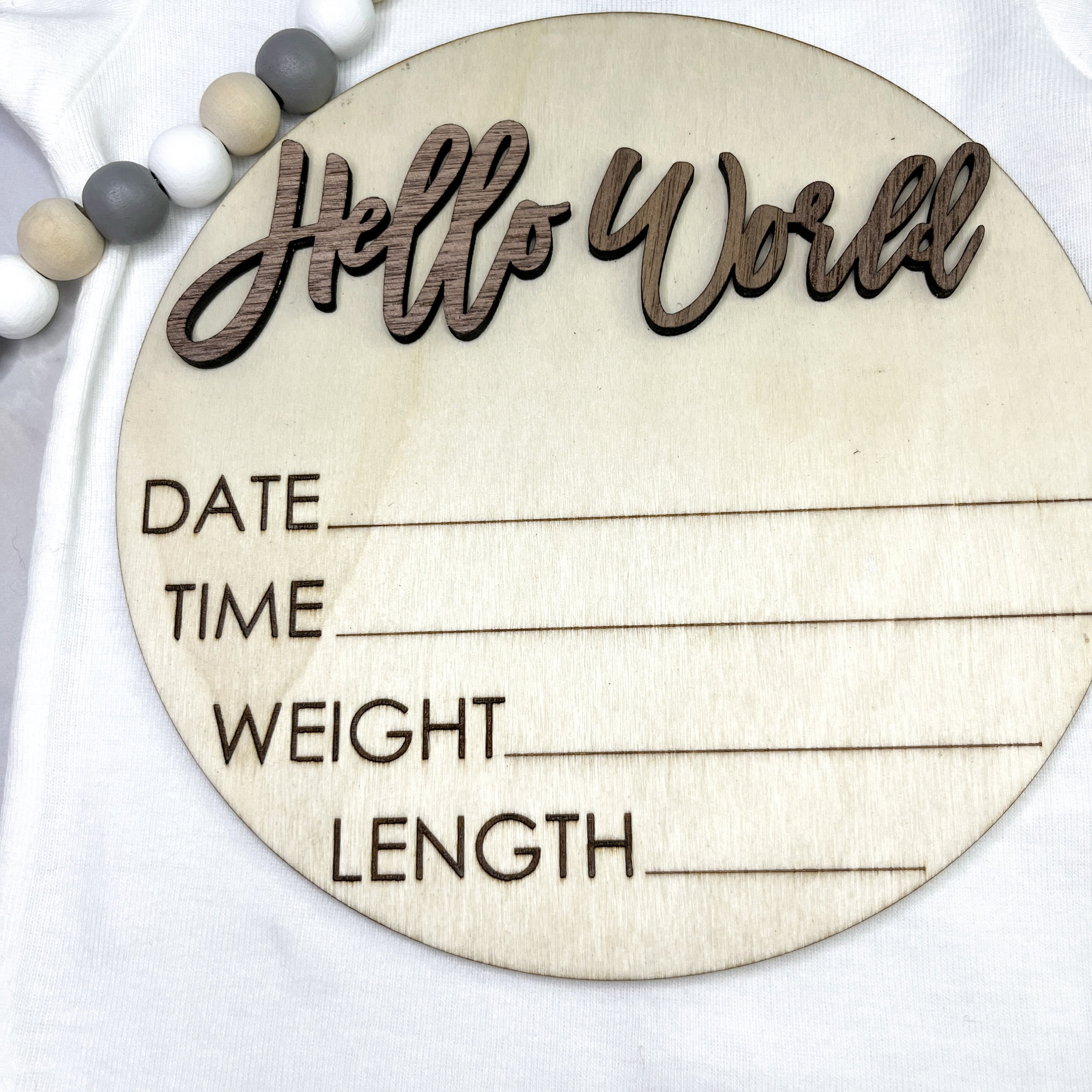 Baby Announcement Sign Hello World Sign Baby Name Sign Baby - Etsy