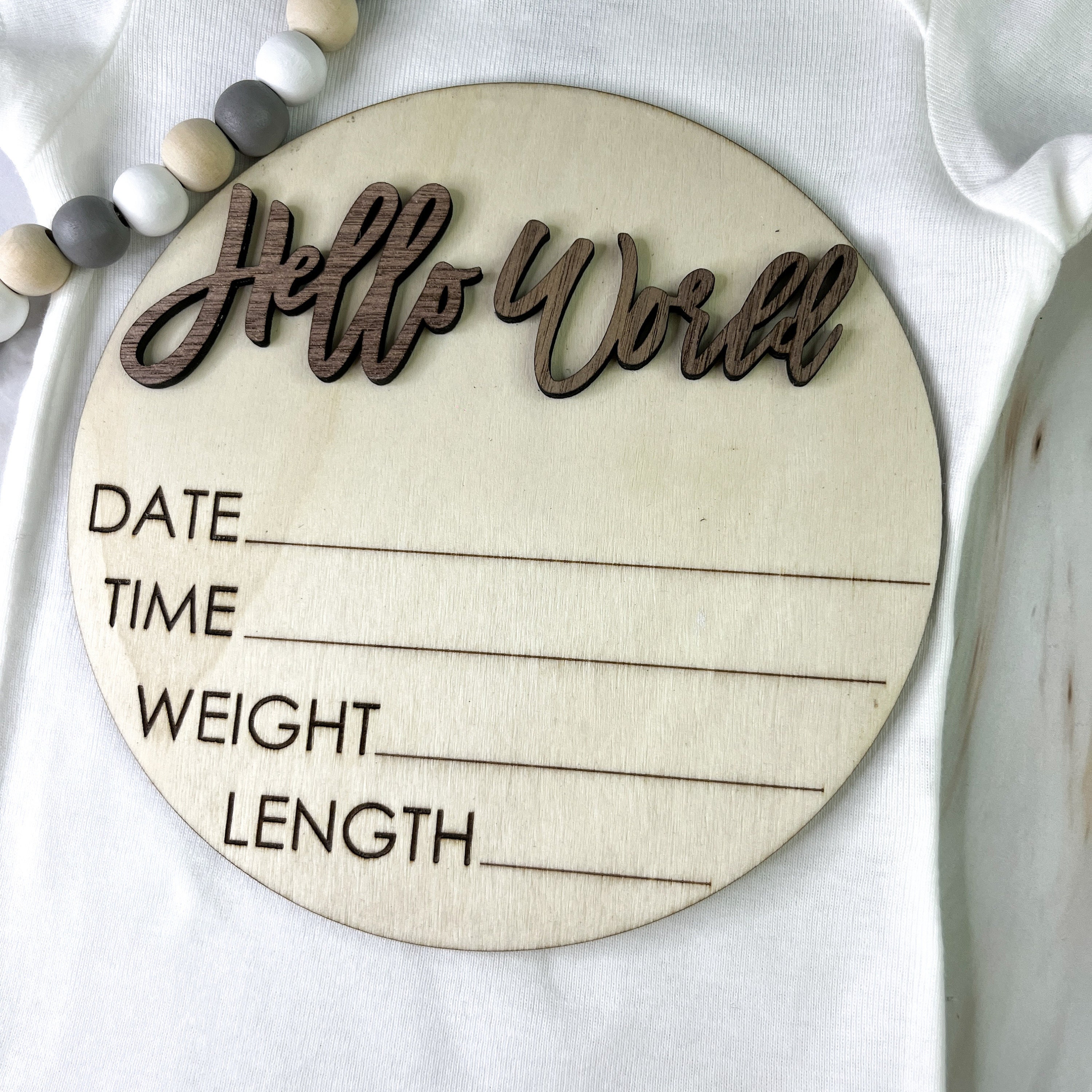 Baby Announcement Sign Hello World Sign Baby Name Sign Baby - Etsy