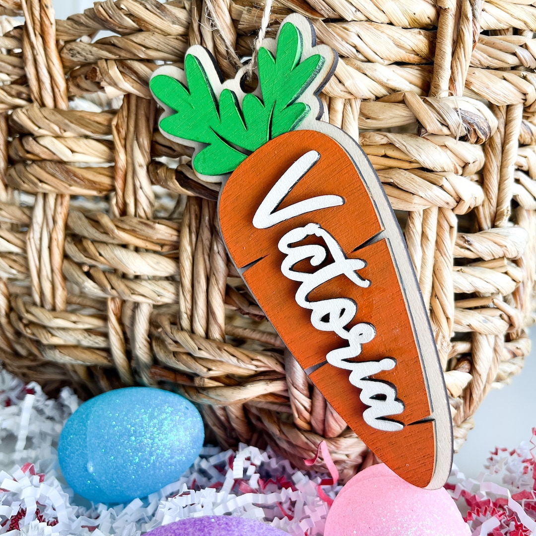 Easter Basket Tag, Carrot Easter Tag, Carrot Basket Tag, Easter ...