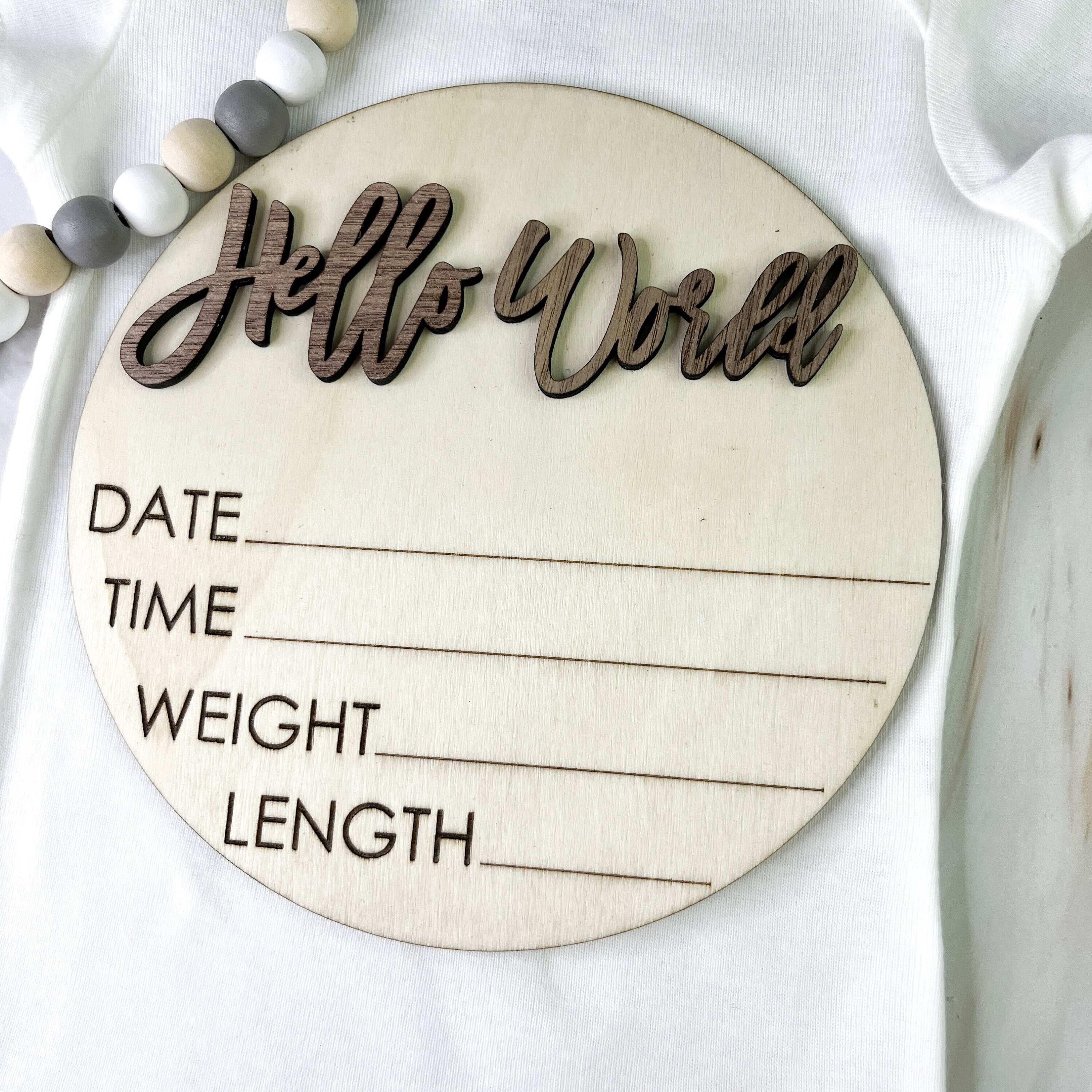 Baby Announcement Sign Hello World Sign Baby Name Sign Baby - Etsy