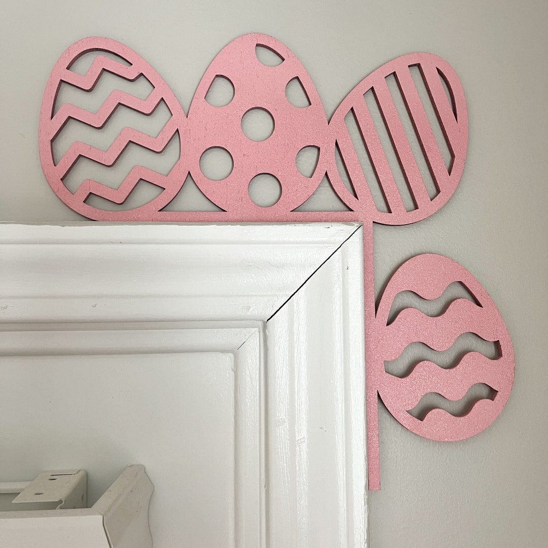 Easter Door Corner Eggs Door Corner Easter Door Trim Easter Door Sign ...