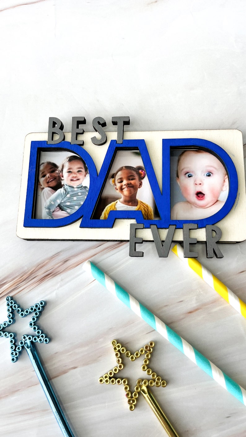 Fathers Day Fridge Magnets Wooden Gift Fathers Day Picture Frame Gift ...