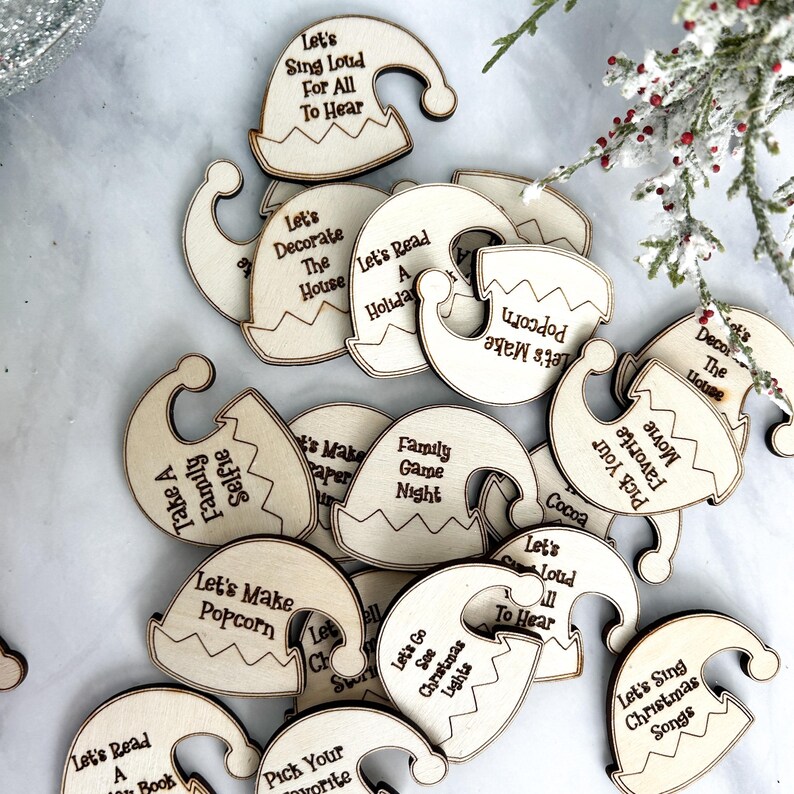 Christmas Activity Tokens Elf Activity Ideas Tokens Advent Calendar ...