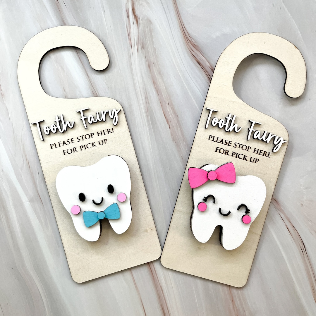 Tooth Fairy Kit Tooth Fairy Door Hanger Personalized Name Tooth Holder ...