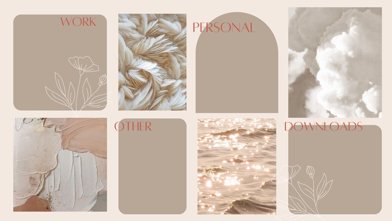 2023-2024 Desktop Wallpaper Organizer Set, Desktop Calendar, Aesthetic ...