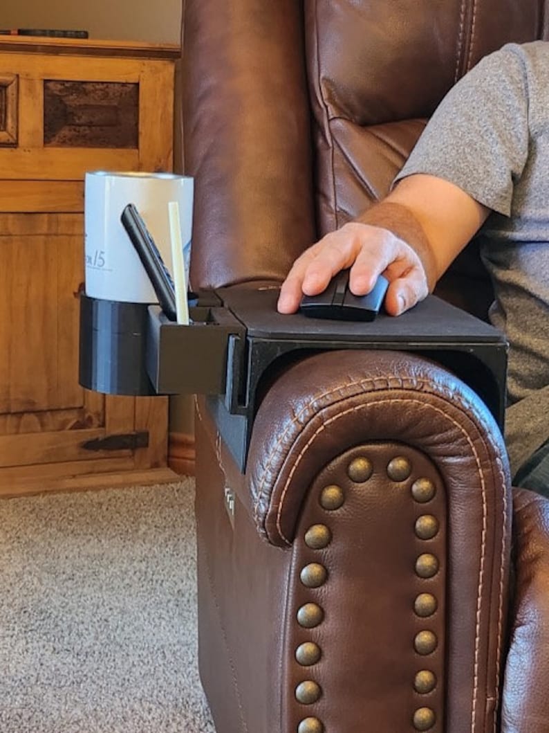 Recliner Mouse Pad Caddy: Armchair Organizer With Cup Holder - Etsy