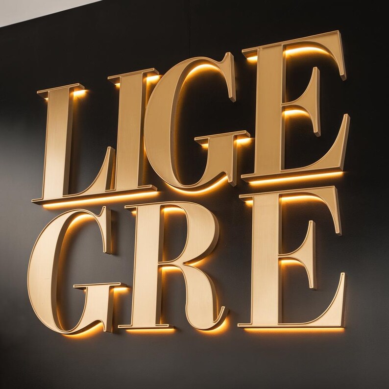 Led Backlit Signage, Custom Led Logo Sign, 3D Design Custom Logo Sign ...