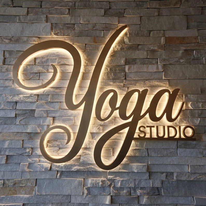 Led Backlit Signage, Custom Led Logo Sign, 3D Design Custom Logo Sign ...