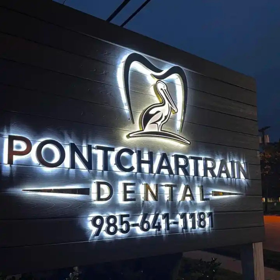 Backlit Business Sign Laser Cut Sign Custom Backlit Sign Metal Sign ...