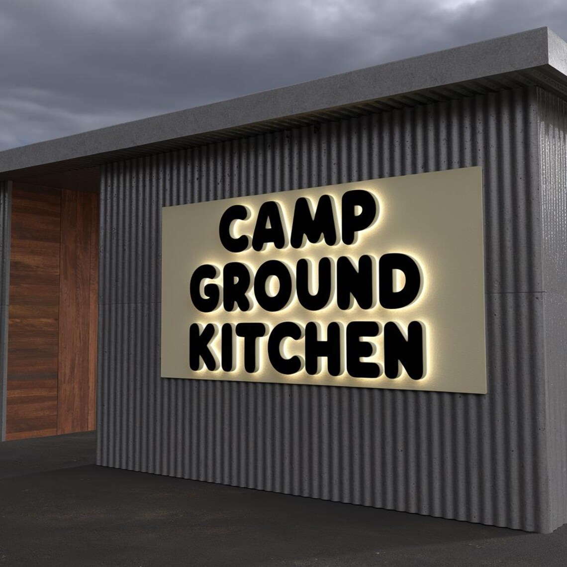 Custom Metal Backlit Sign, 3D Metal Sign, Business Sign, Custom Backlit ...