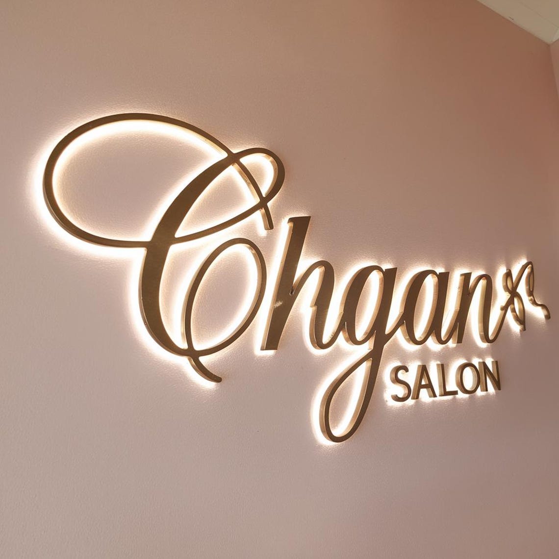 Custom Metal Backlit Sign, 3D Metal Sign, Business Sign, Custom Backlit ...