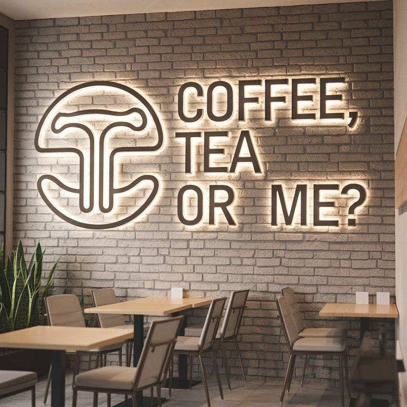 Custom Metal Backlit Sign, 3D Metal Sign, Business Sign, Custom Backlit ...