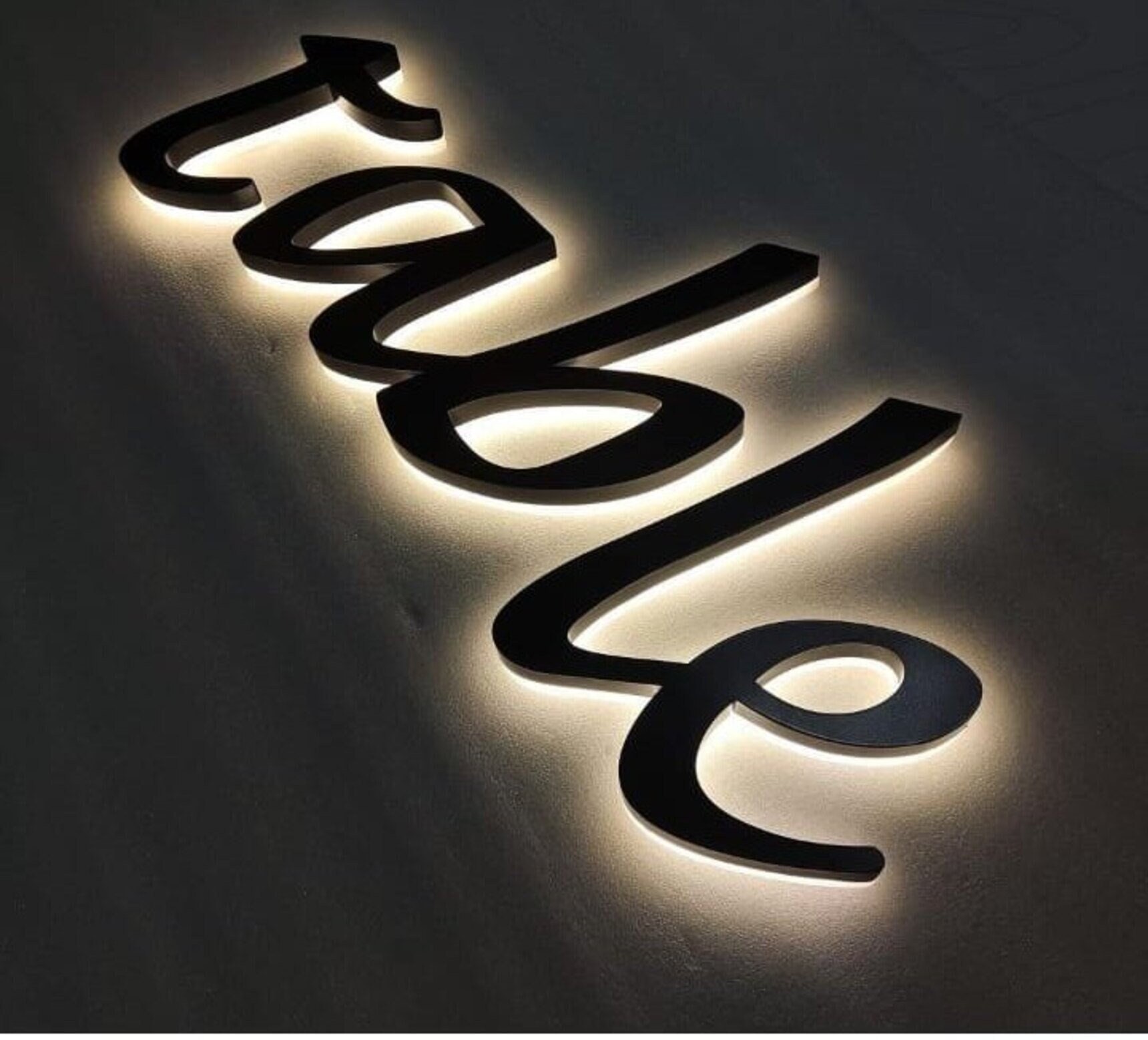 Metal Sign 3d Backlit Sign Metal Business Signs Custom Metal Sign Led ...