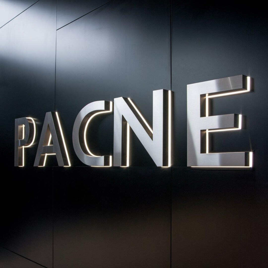 Illuminated Business Signage , Custom 3D Backlit Logo Business Sign ...