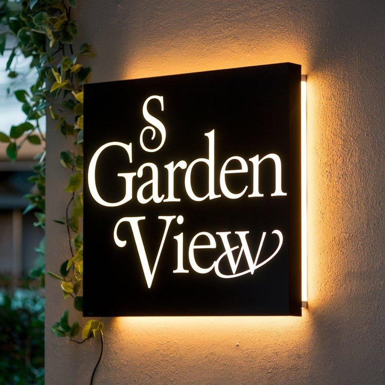 Metal Sign 3d Backlit Sign Custom Metal Sign Led Signs Salon Decor ...