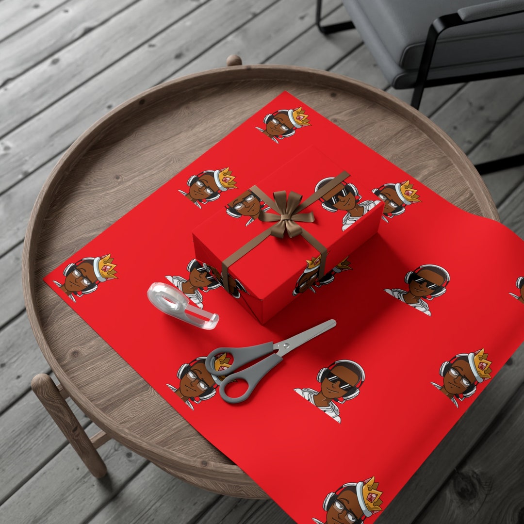 The Cool Gamer King Red Gift Wrap for Gamers - Etsy