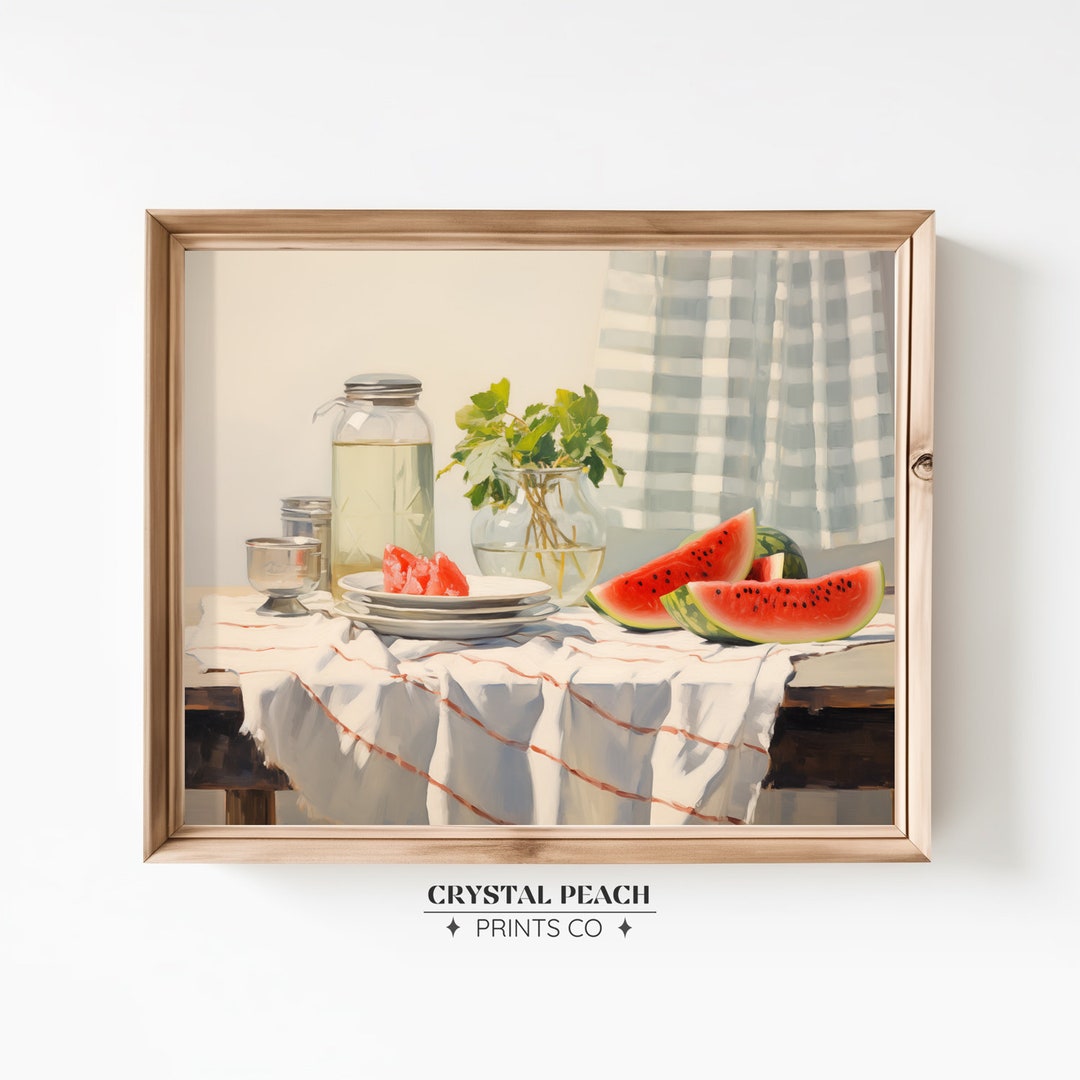 Farmhouse Watermelons Digital Print - Rustic Kitchen Wall Art Decor ...