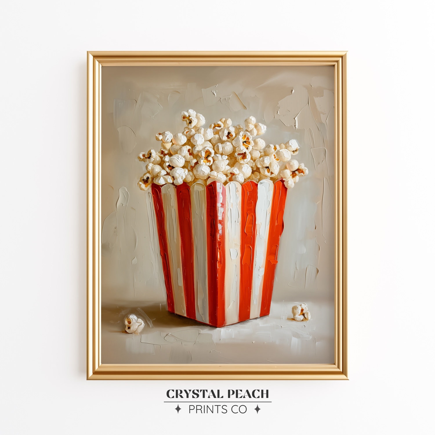 Retro Popcorn Digital Print Modern Apartment Wall Art Funky Dinning ...