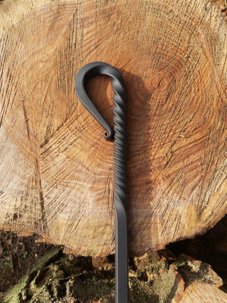 Short Medieval Fire Poker, Forged Fire Poker, Firepit Tools, Fireplace ...