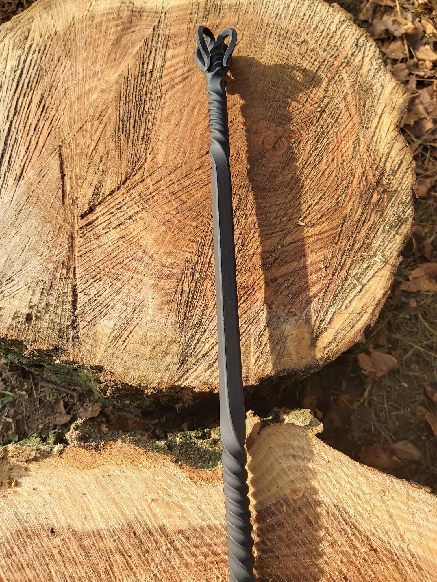 Medieval King Fire Poker, Rare, Unique, Forged Fire Poker, Fireplace ...