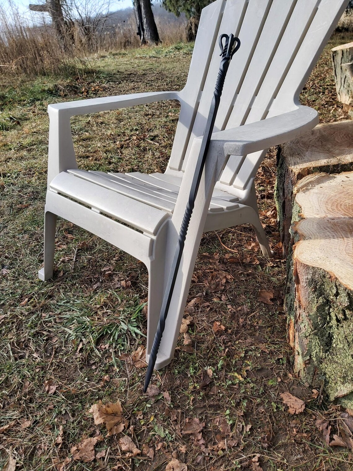 Medieval King Fire Poker, Rare, Unique, Forged Fire Poker, Fireplace ...