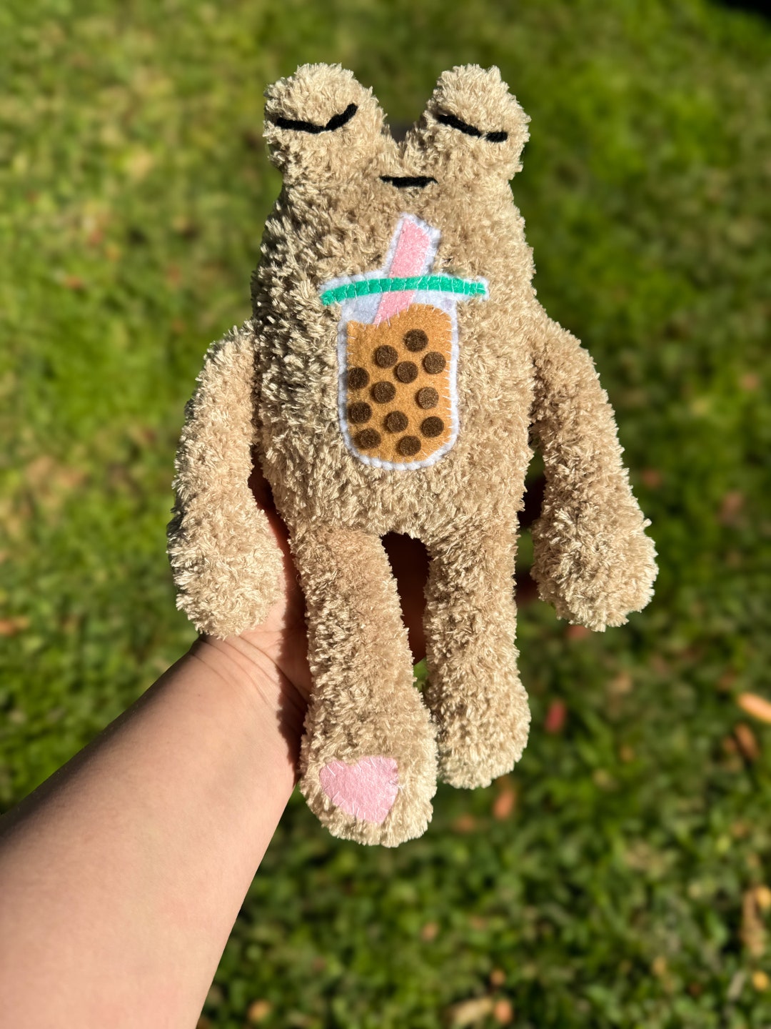 READY TO SHIP boba Tea Froggy Plushie - Etsy