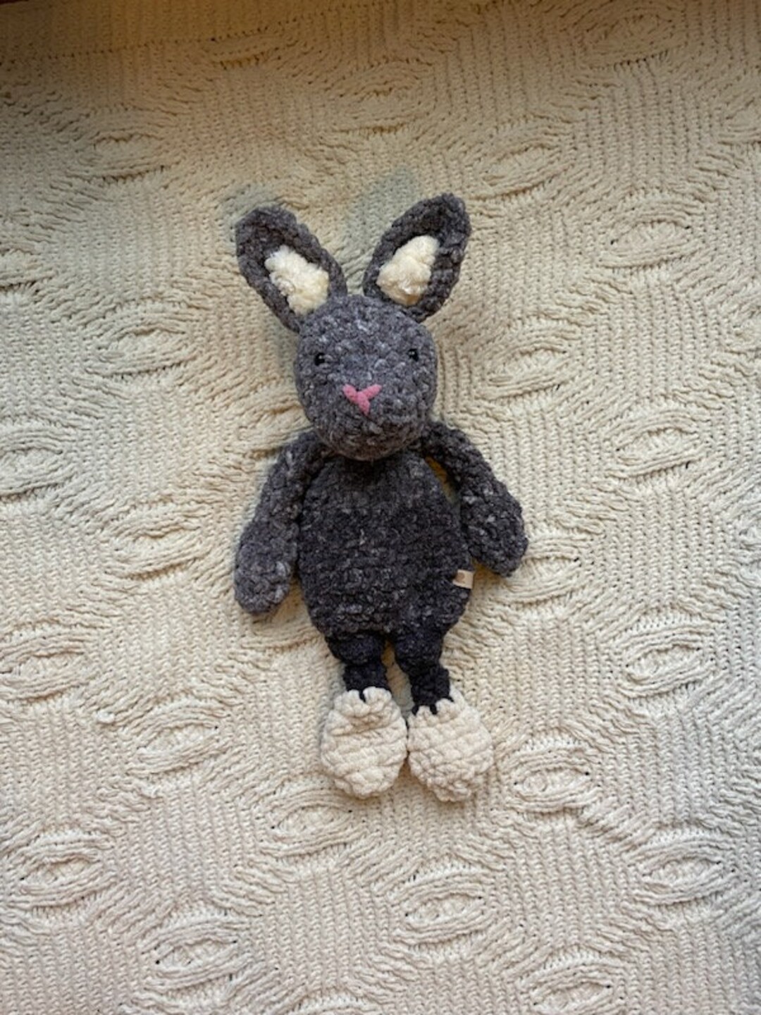 READY TO SHIP Easter Grey Ombre Bunny Rabbit Lovey - Etsy