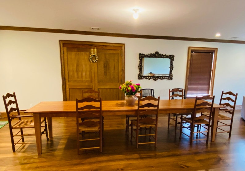 Handmade Cherry Wood Dining Table - Etsy