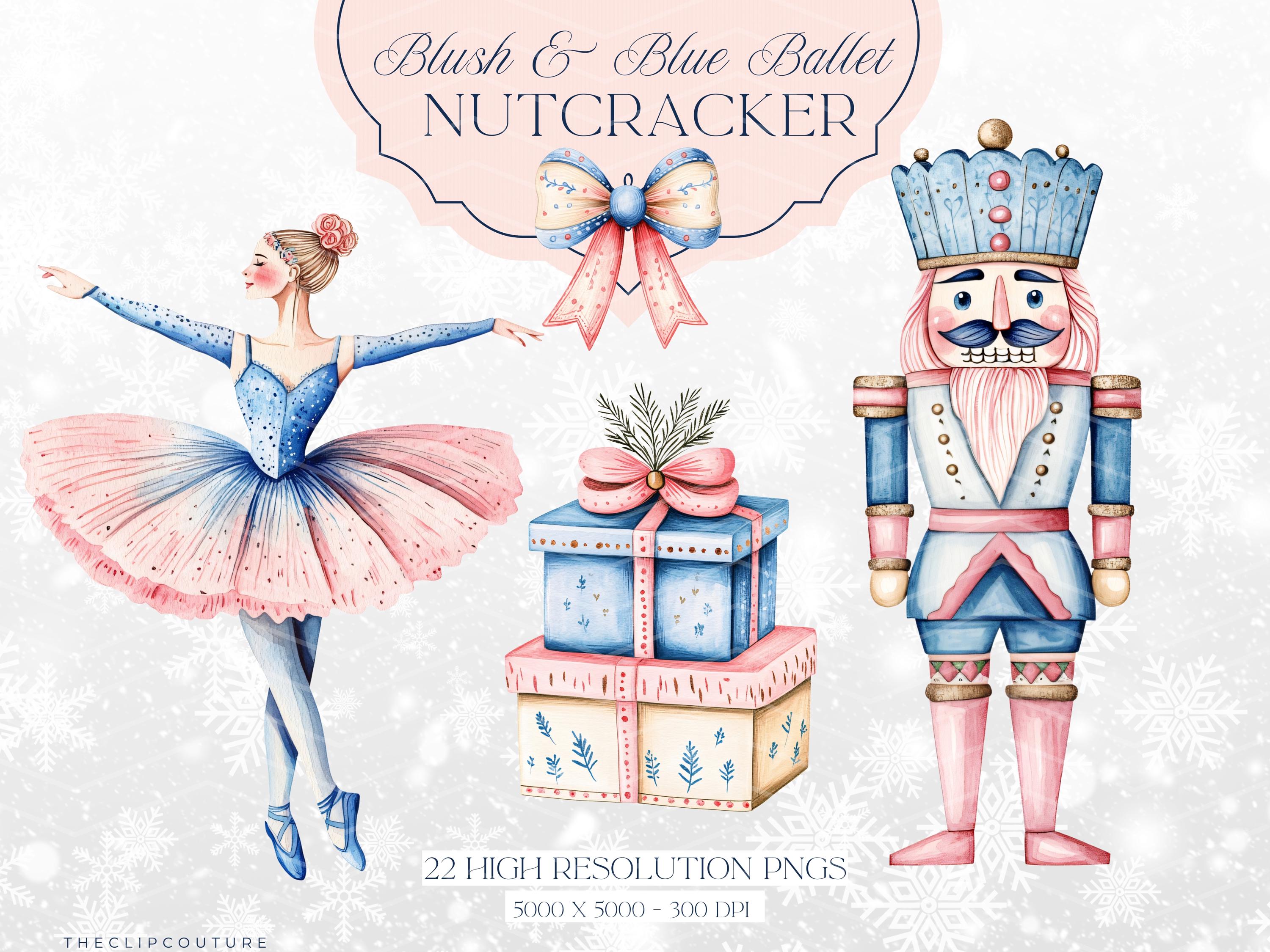 Nutcracker Christmas Clipart, Pink Christmas PNG, Ballerina PNG ...