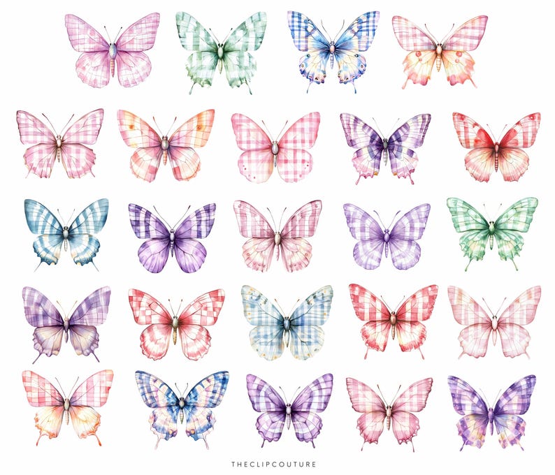Watercolor Butterflies PNG Clipart, Preppy Butterfly, Pink Butterfly ...
