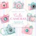 Vintage Camera Clipart Set, Polaroid Watercolor Kawaii Photography ...