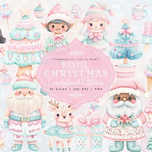 Pastel Christmas Clipart, Candyland Cute Watercolor, Nutcracker PNG ...