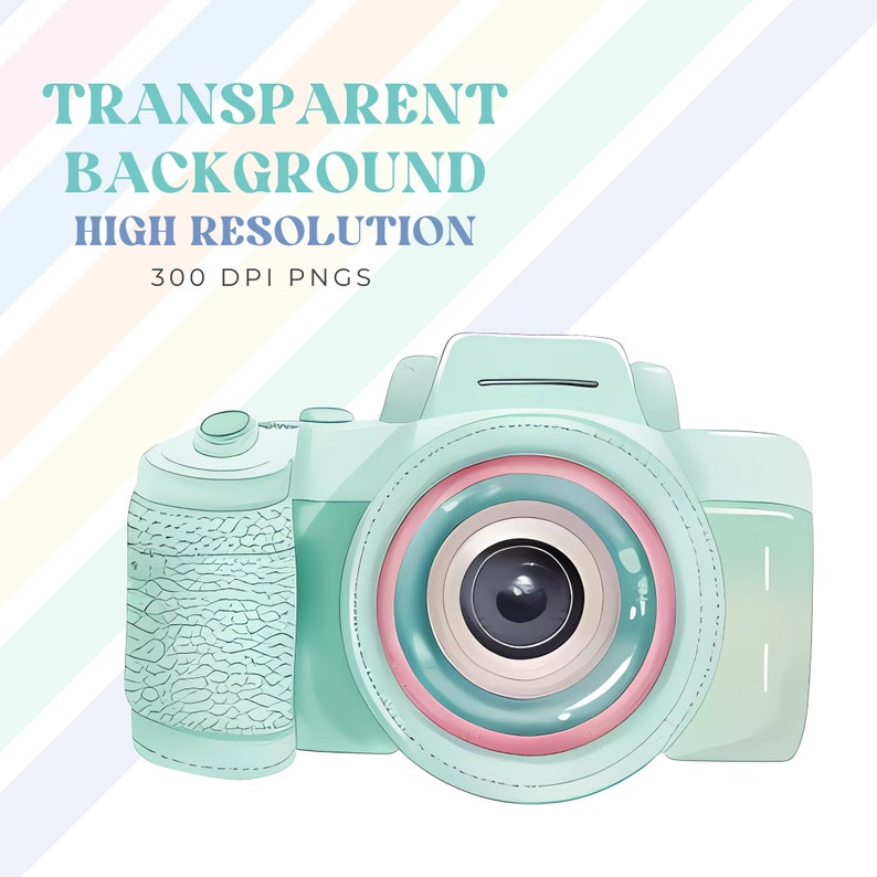 Vintage Camera Clipart Set, Polaroid Watercolor Kawaii Photography ...