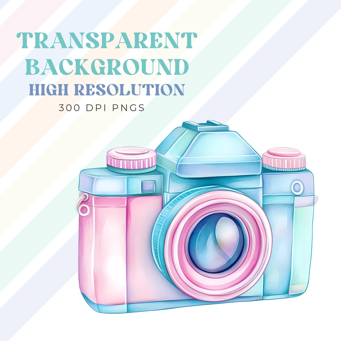 Vintage Camera Clipart Set, Polaroid Watercolor Kawaii Photography ...